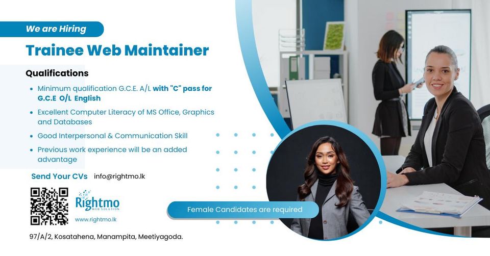 Web Maintainer - Rightmo Web Solution (Pvt) Ltd in Batapola