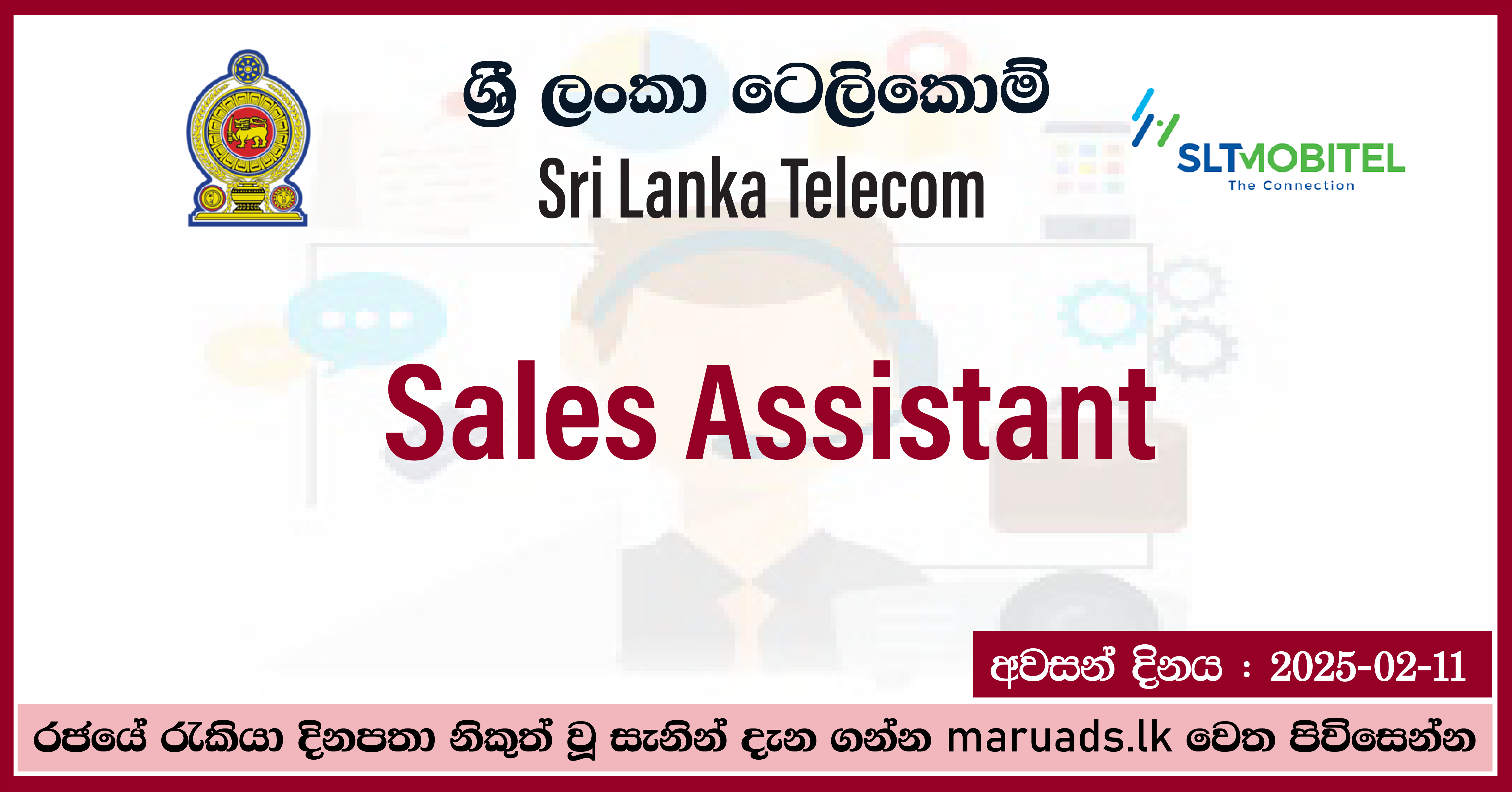 Sales Assistant - Sri Lanka Telecom
